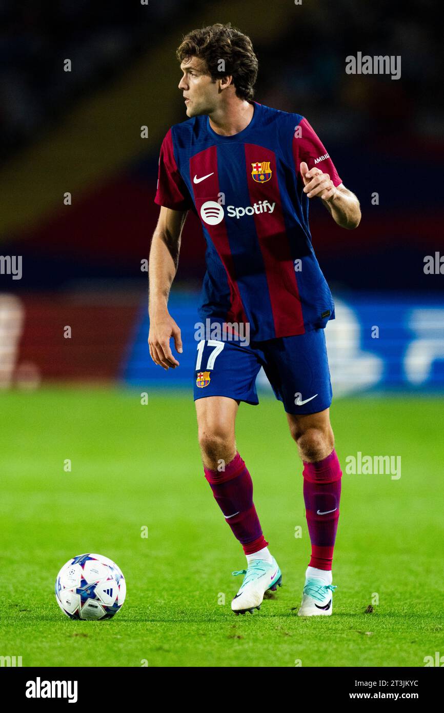 Marcos Alonso (FC Barcelona) in action during the Champions League ...