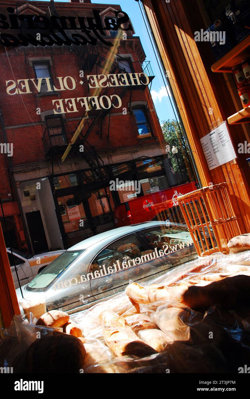 A small cafe and salumeria in Boston's North End sells Italian food and ...