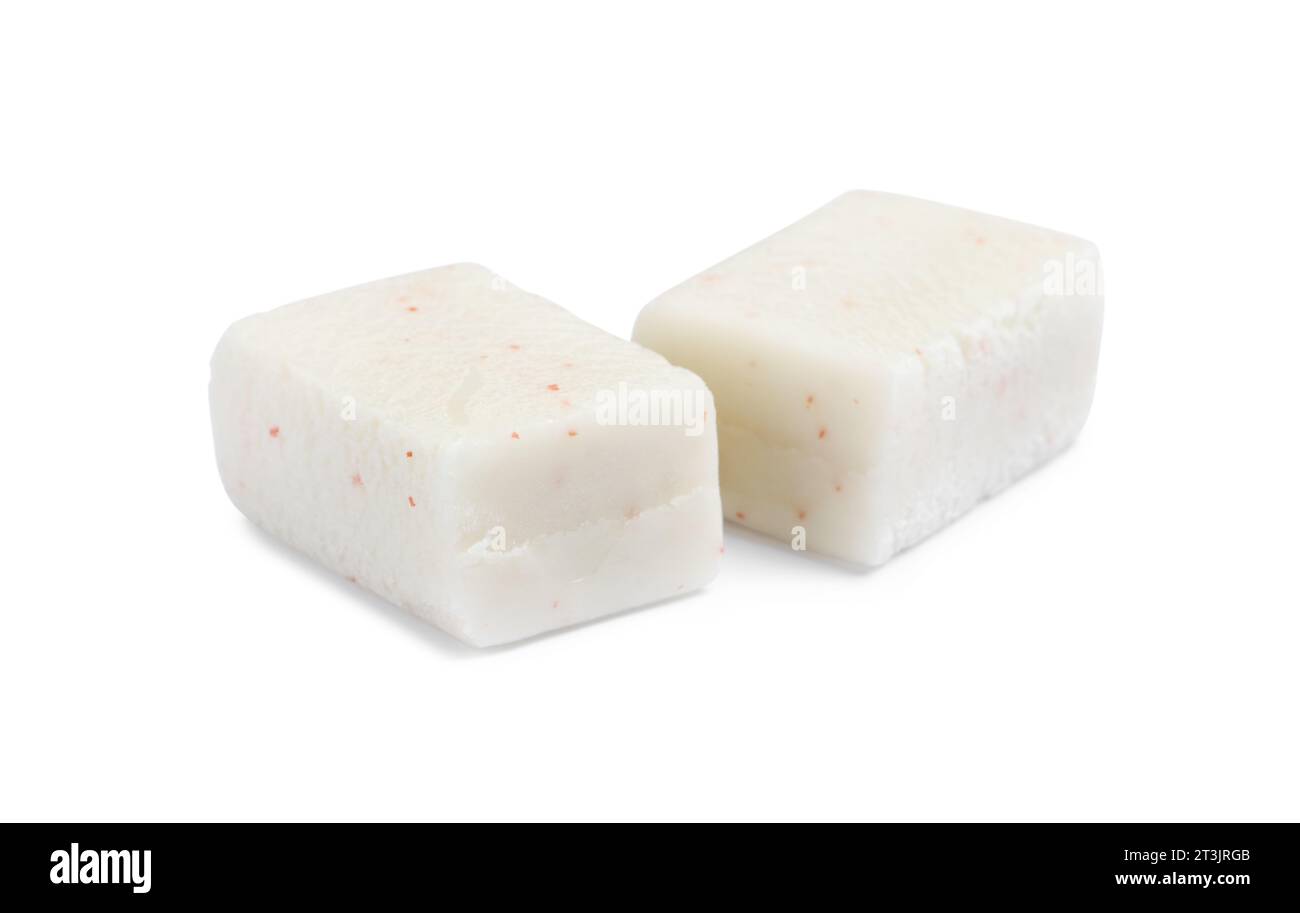 Two tasty bubble gums isolated on white Stock Photo - Alamy