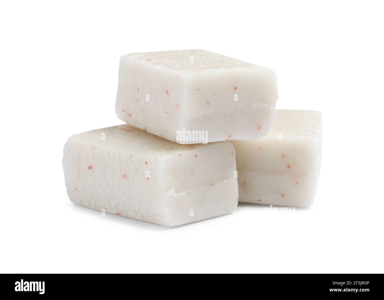 Three tasty bubble gums isolated on white Stock Photo - Alamy