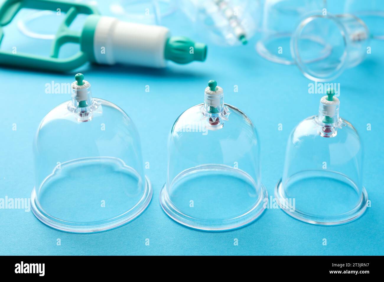 Cupping therapy plastic cups hi-res stock photography and images - Alamy