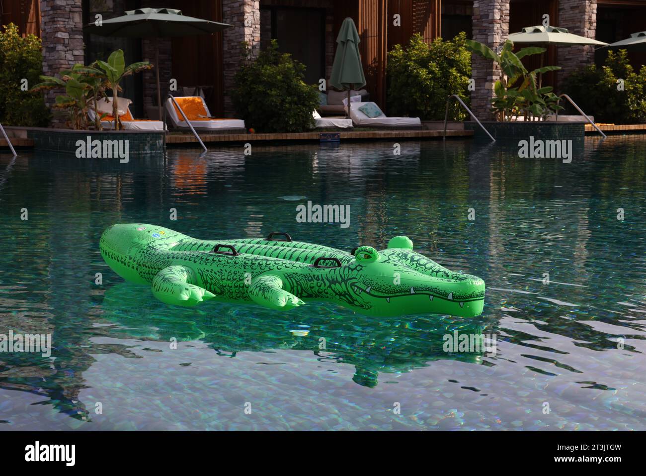 Inflatable crocodile pool toy hi-res stock photography and images - Alamy