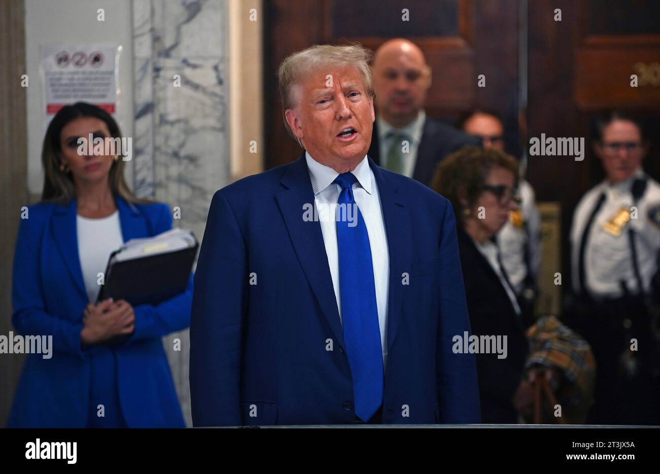 Photo by: Andrea Renault/STAR MAX/IPx 2023 10/25/23 Donald Trump ...