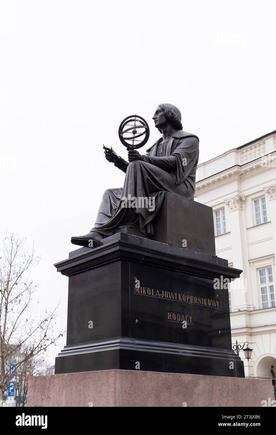 Statue Nicolaus Copernicus or Mikolaj Kopernik, monument made by ...