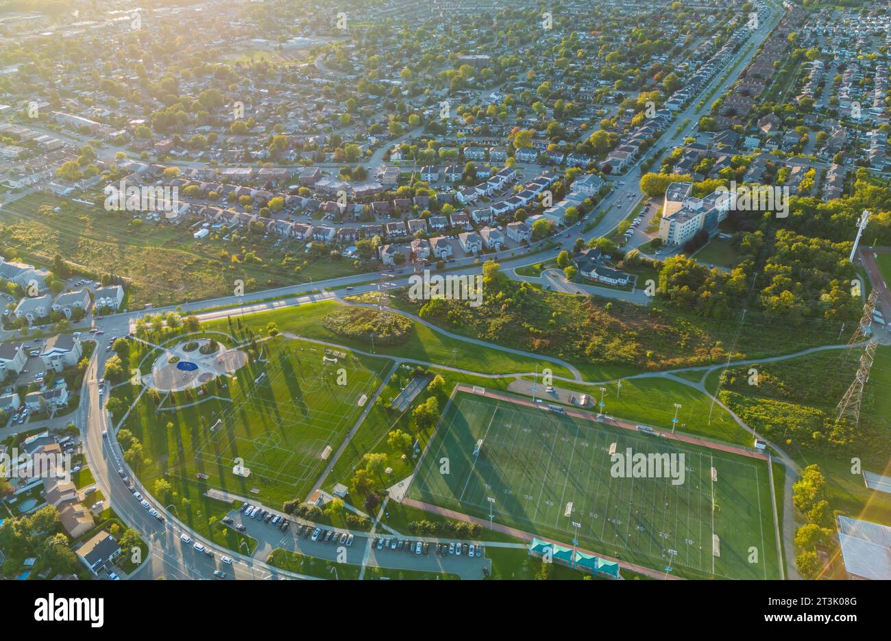 Aerial view of Parc de Lausanne, Laval, Canada Stock Photo - Alamy
