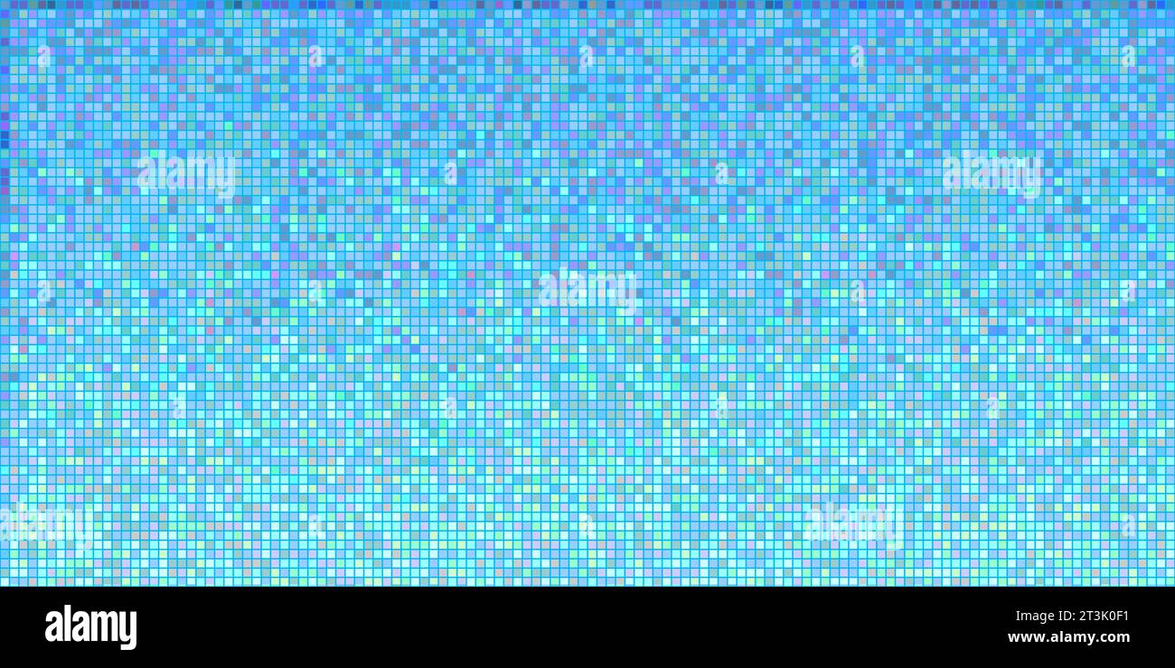 Blue pixel sky with dithering. Gradient 16-bit retro background with ...