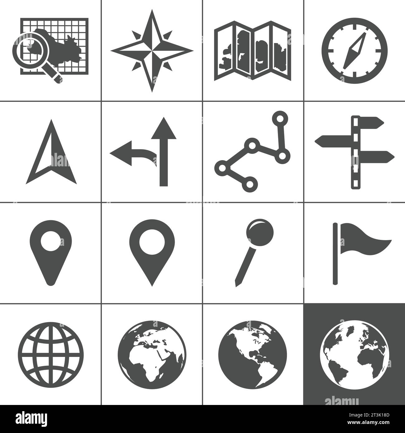 Cartography and topography icons Royalty Free Vector Image Stock Vector ...