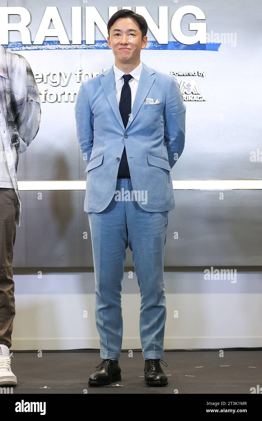 Yuki Saito attends a Morinaga Group "Nootbaar x Yuki Saito Brand Talk ...