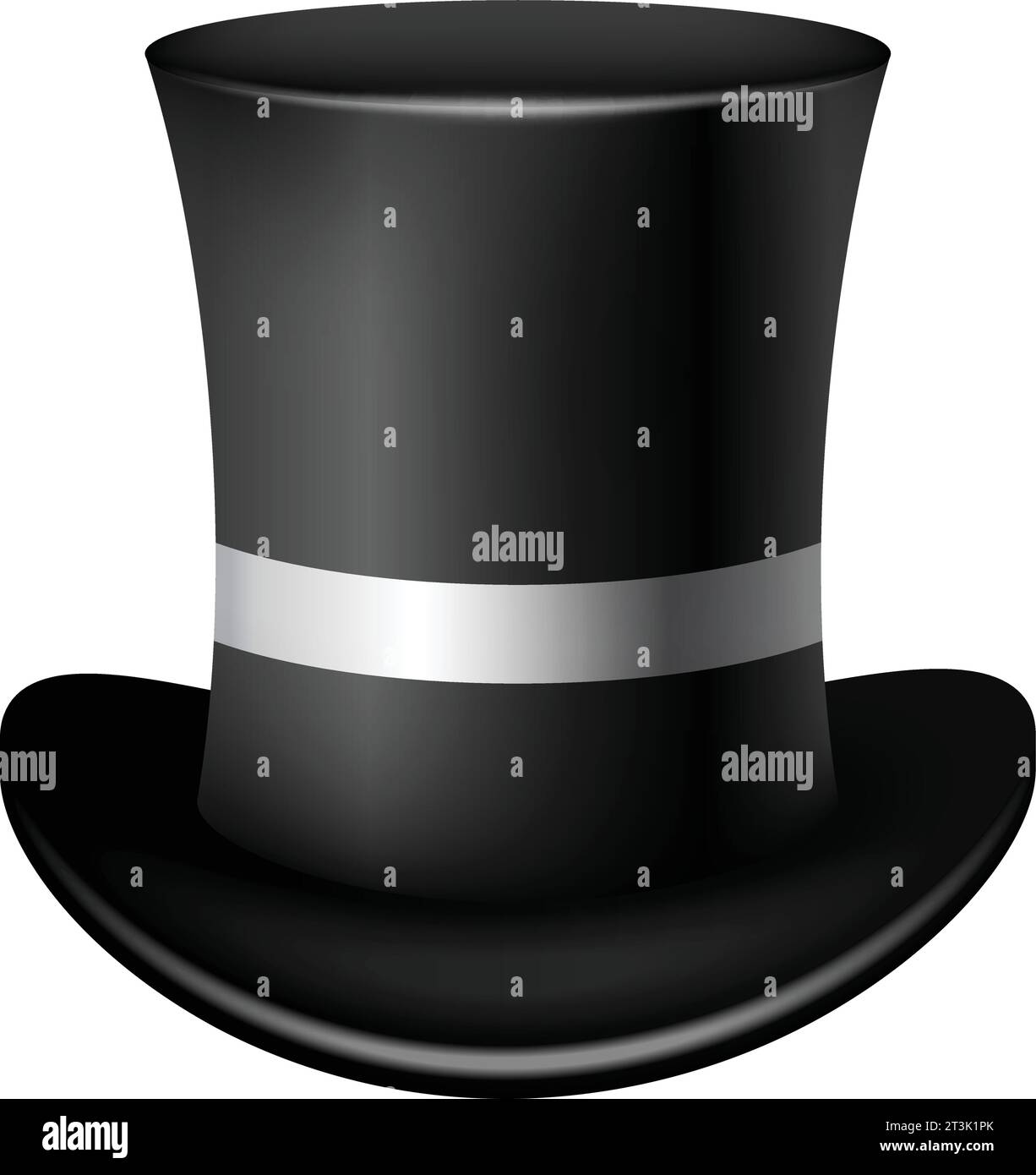 Classic cylinder hat on a white background Vector Image Stock Vector ...