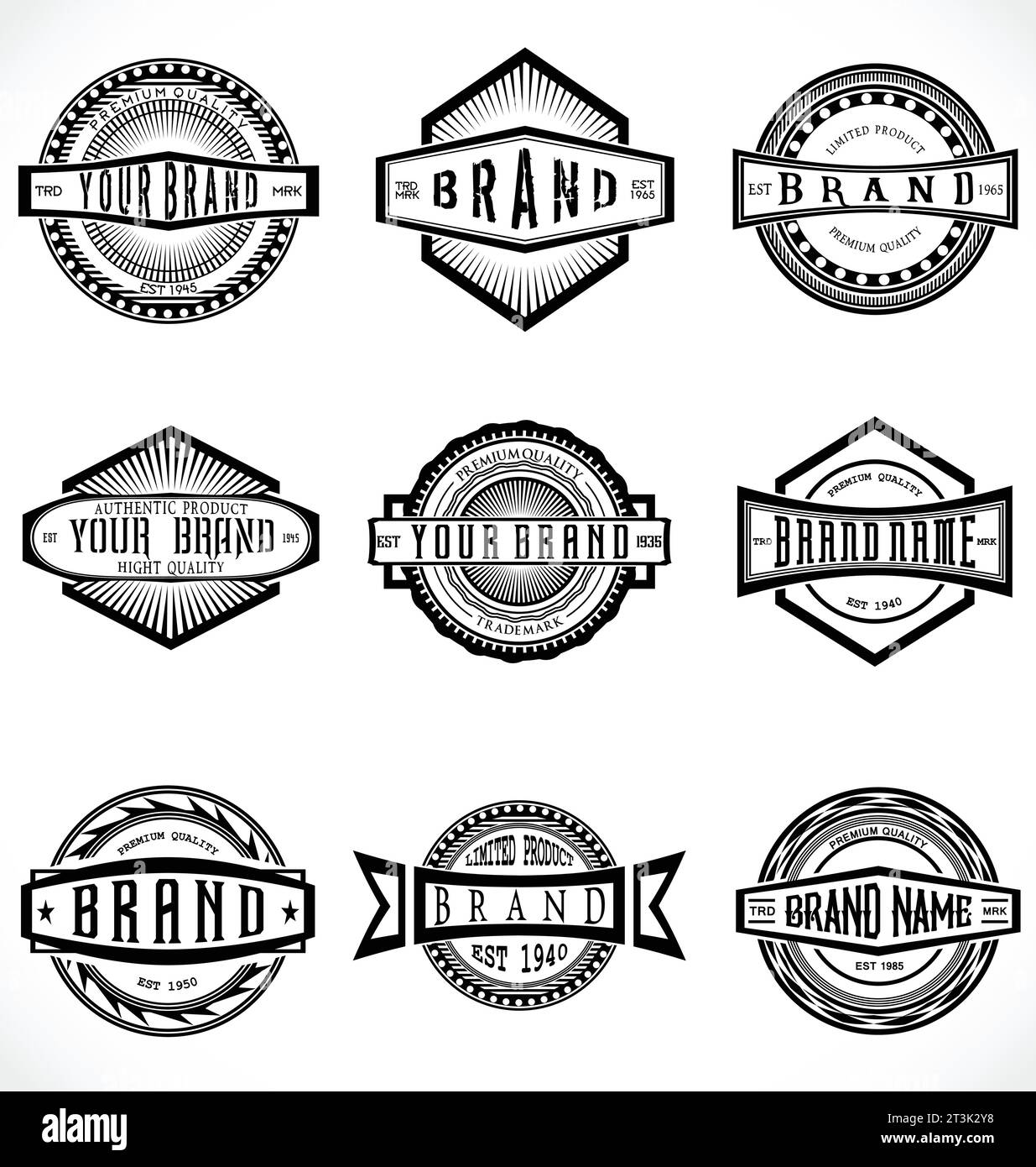 Retro brand Black and White Stock Photos & Images - Alamy