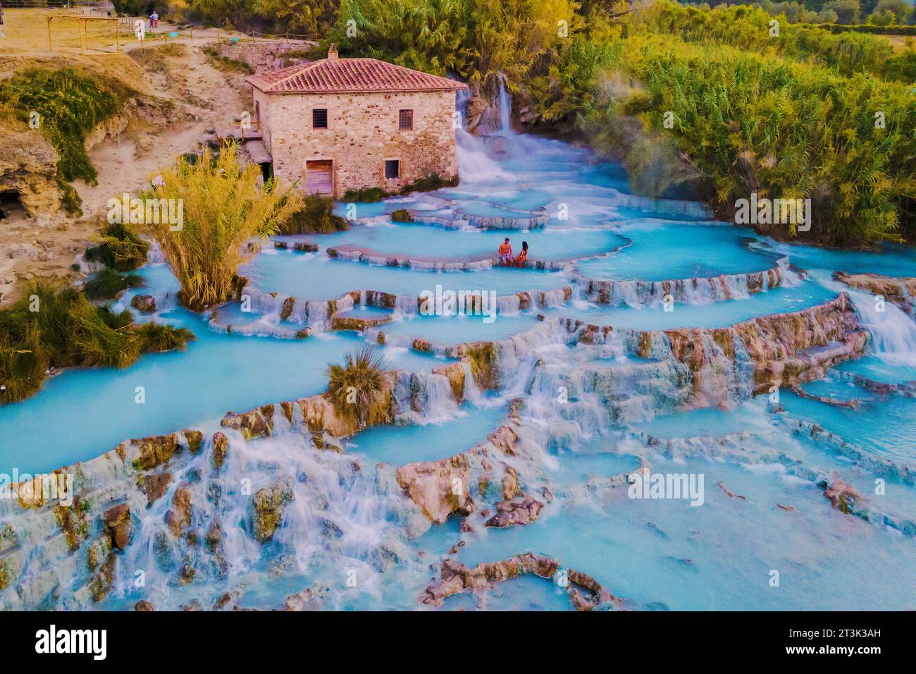 Toscane Italy, a natural spa with waterfalls and hot springs at ...