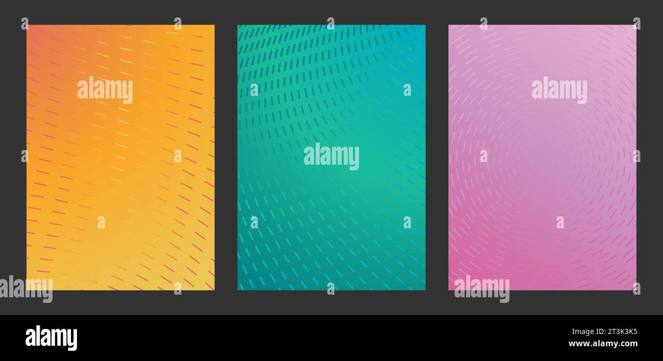 Colorful linear composition. A set of layouts for the design of banners ...