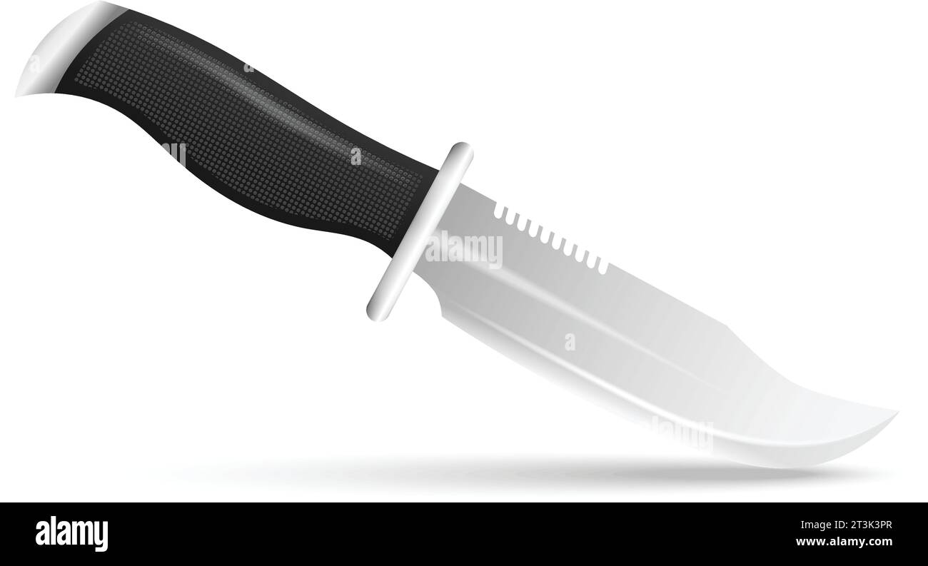 Hunting knife on a white background Royalty Free Vector Stock Vector ...