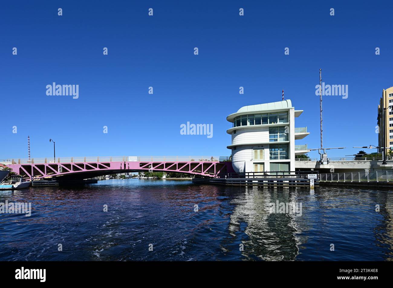 Miami, Florida - October 21, 2023 - Miami River art deco drawbridge ...