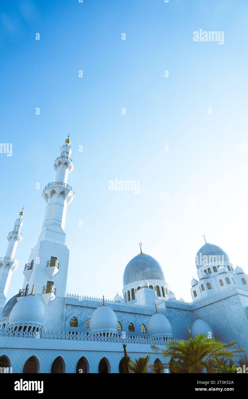 View of White Grand Islamic Mosque Photography Stock Photo - Alamy