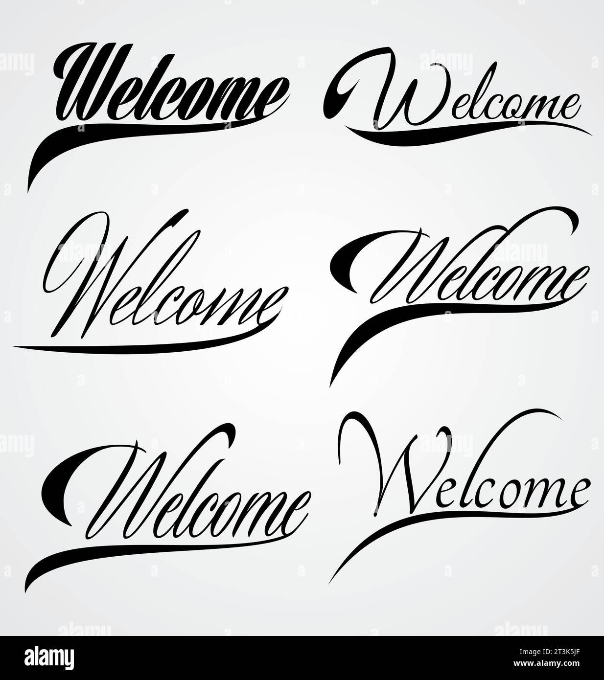 Welcome hand lettering Royalty Free Vector Image Stock Vector Image ...