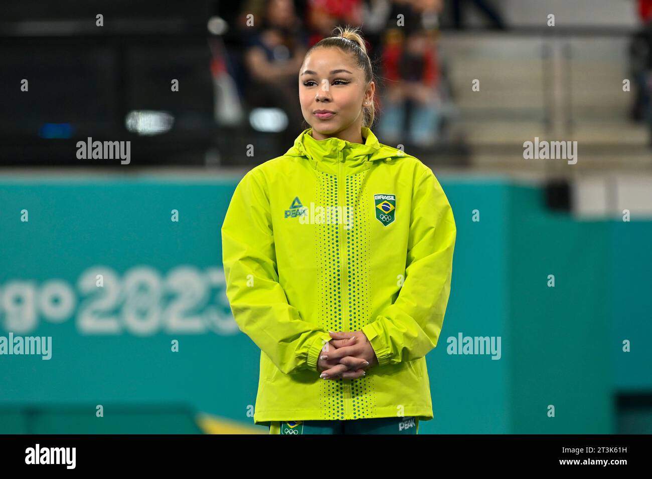 Santiago, Chile. 25th Oct, 2023. ANDRADE Rebeca (BRA) (gold), SARAIVA ...