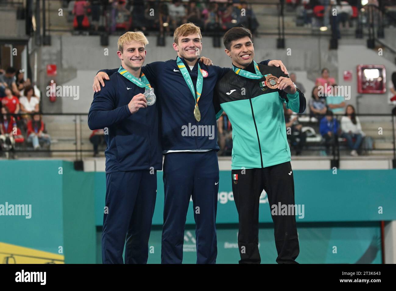 Santiago, Chile. 25th Oct, 2023. PHILLIPS Curran (USA) (gold), WALKER ...