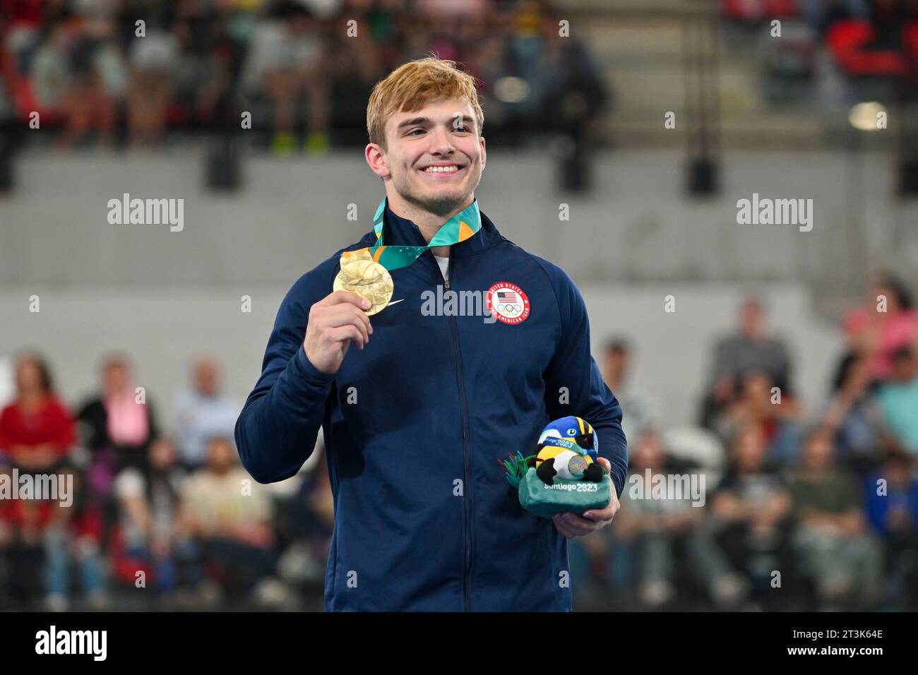Santiago, Chile. 25th Oct, 2023. PHILLIPS Curran (USA) (gold), in the ...