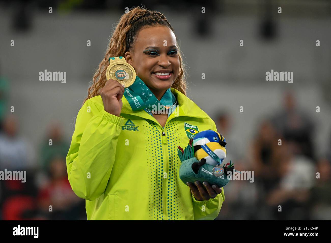 Santiago, Chile. 25th Oct, 2023. ANDRADE Rebeca (BRA) (gold), SARAIVA ...