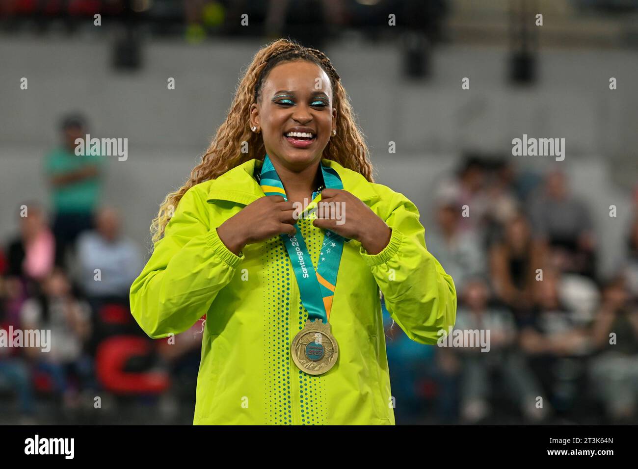 Santiago, Chile. 25th Oct, 2023. ANDRADE Rebeca (BRA) (gold), SARAIVA ...