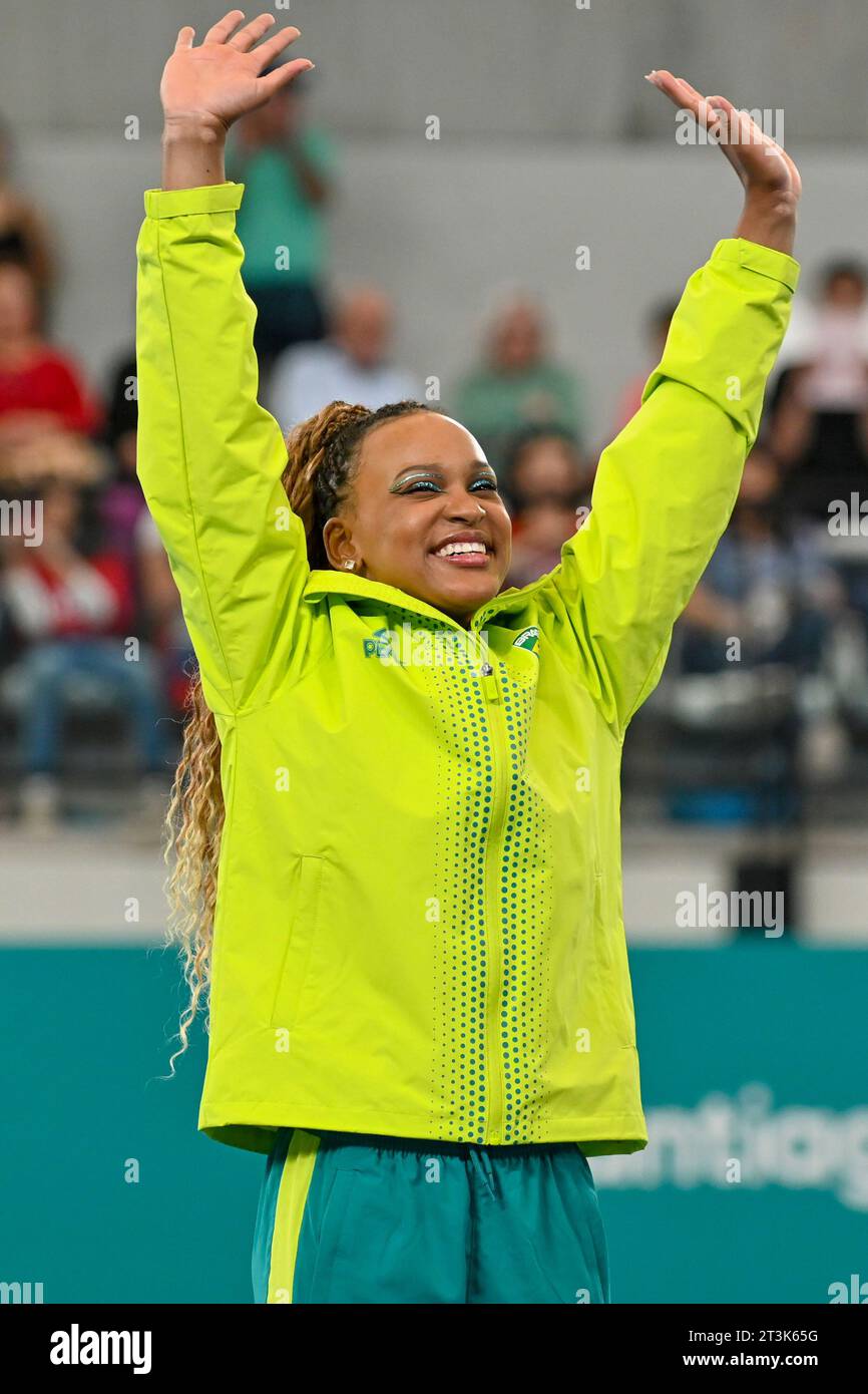 Santiago, Chile. 25th Oct, 2023. ANDRADE Rebeca (BRA) (gold), SARAIVA ...