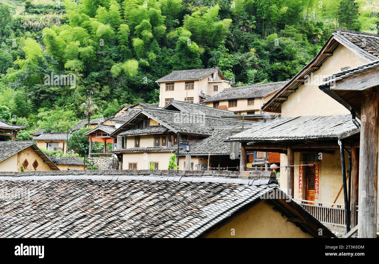 Photo of traditional style local residents' houses in rural China Stock ...