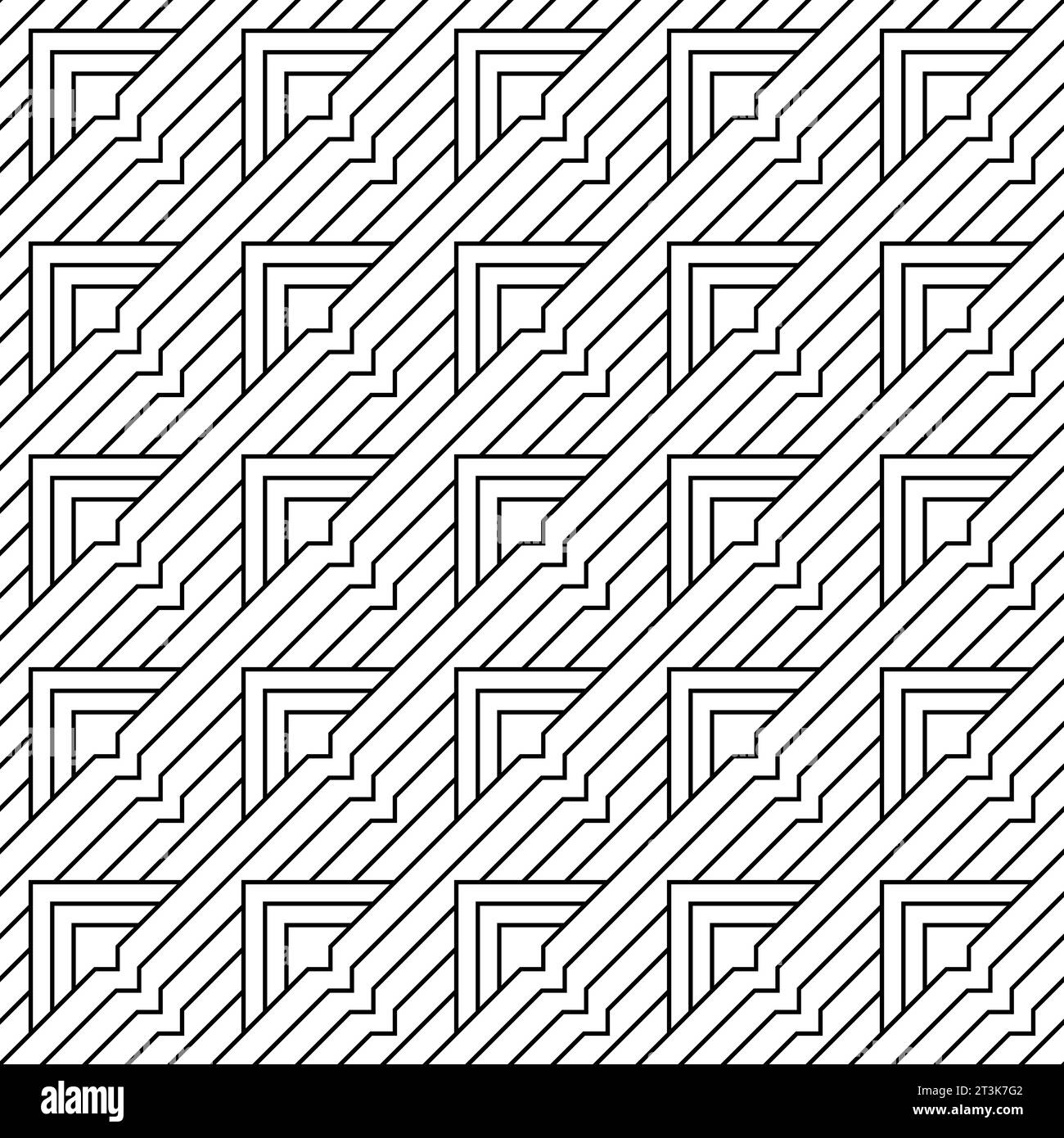 Seamless pattern of geometric shapes. Linear background template for ...
