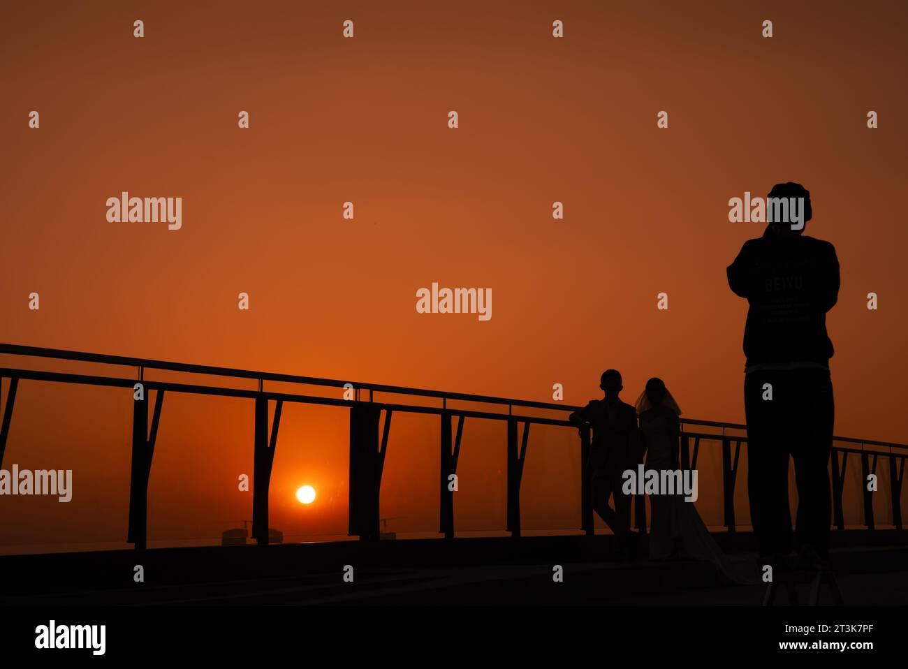 The Romantic Sunset of Xinglong Lake in Tianfu New Area, Chengdu Stock ...
