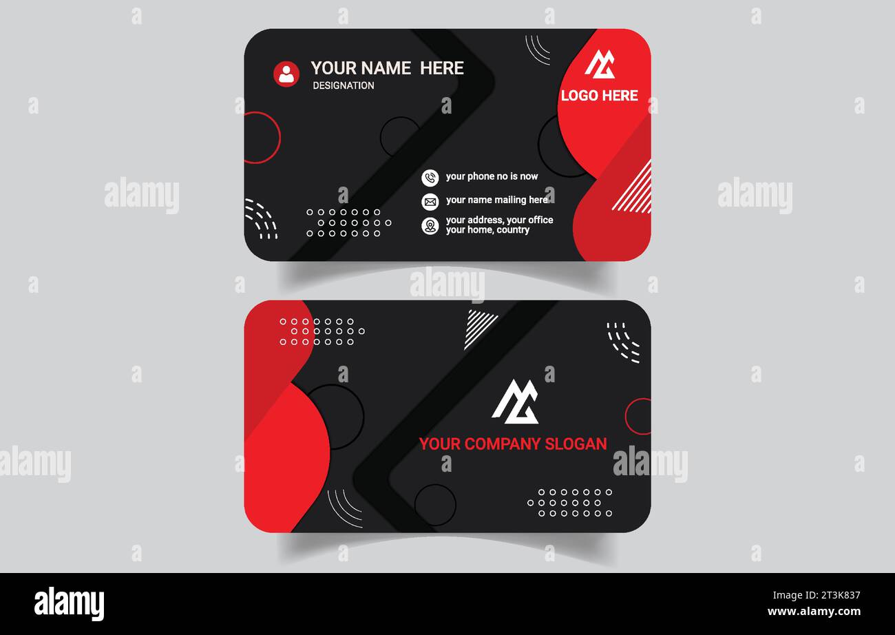 Unique stylish creative professional business card template Stock ...