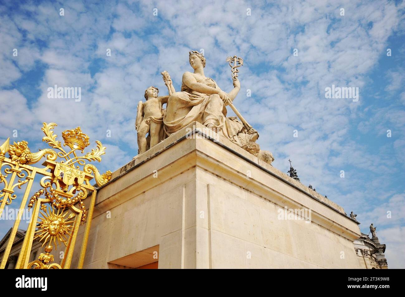 Photo of statues at the gate of Versailles, France Stock Photo - Alamy