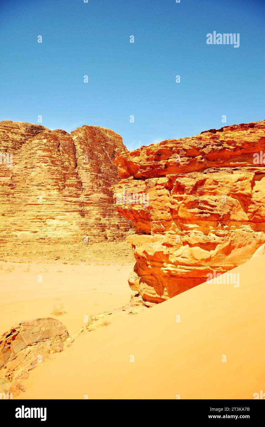 The landscape of the Wadi Rum desert in Jordan where the most Mars like ...