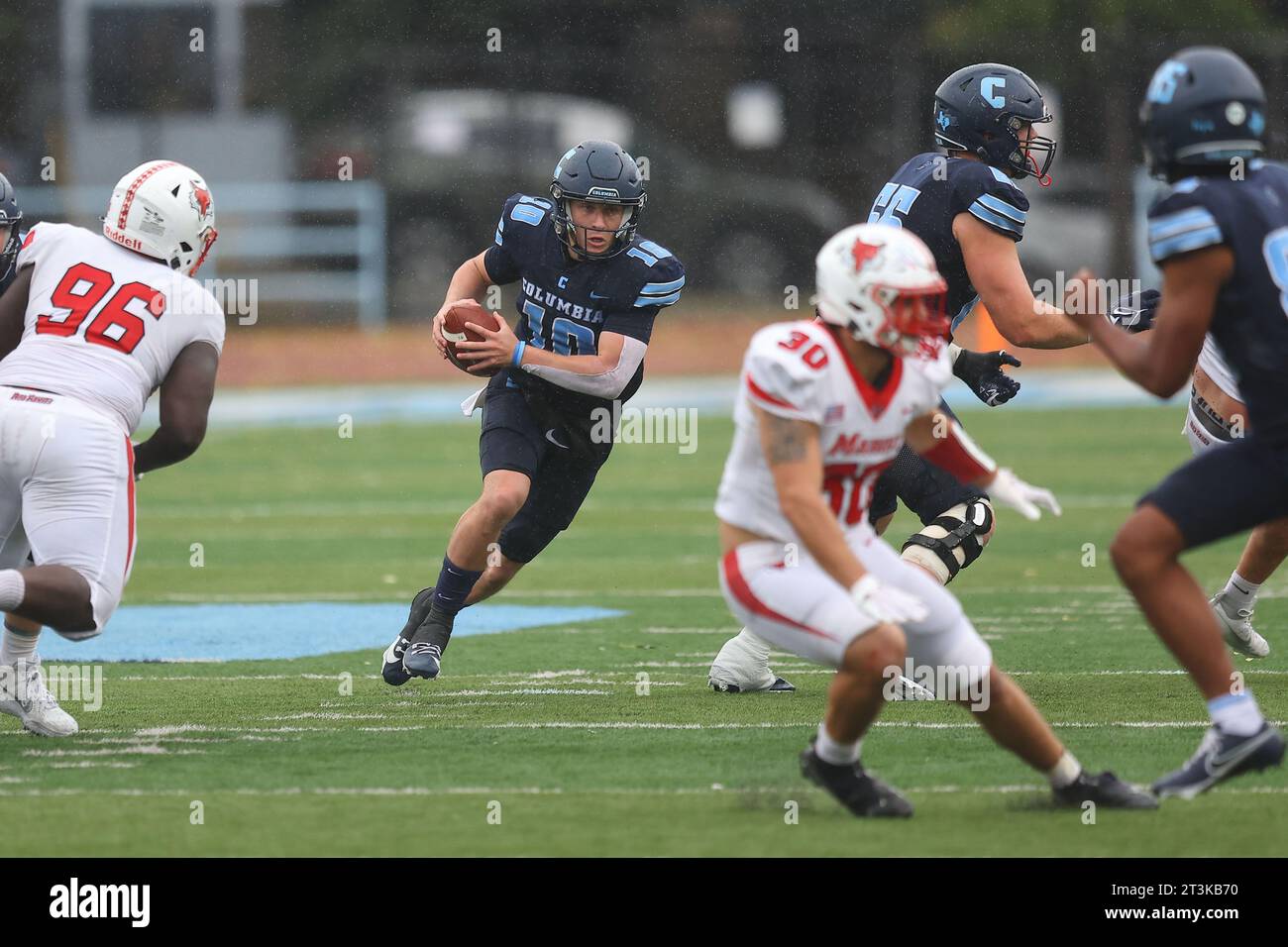 Columbia Lions quarterback Caden Bell #10 during action in the NCAA ...