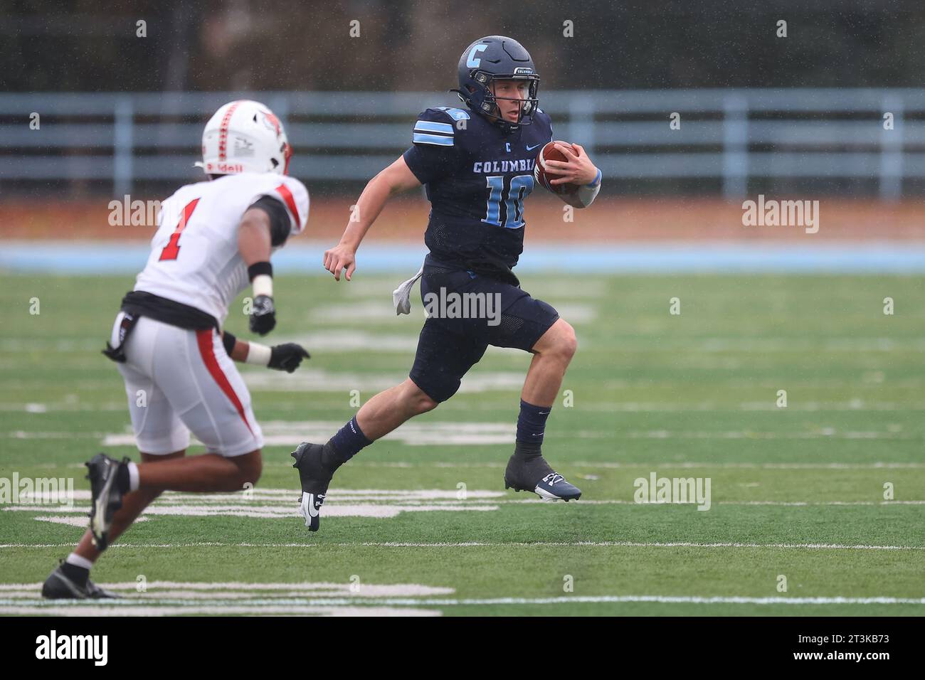 Columbia Lions quarterback Caden Bell #10 during action in the NCAA ...