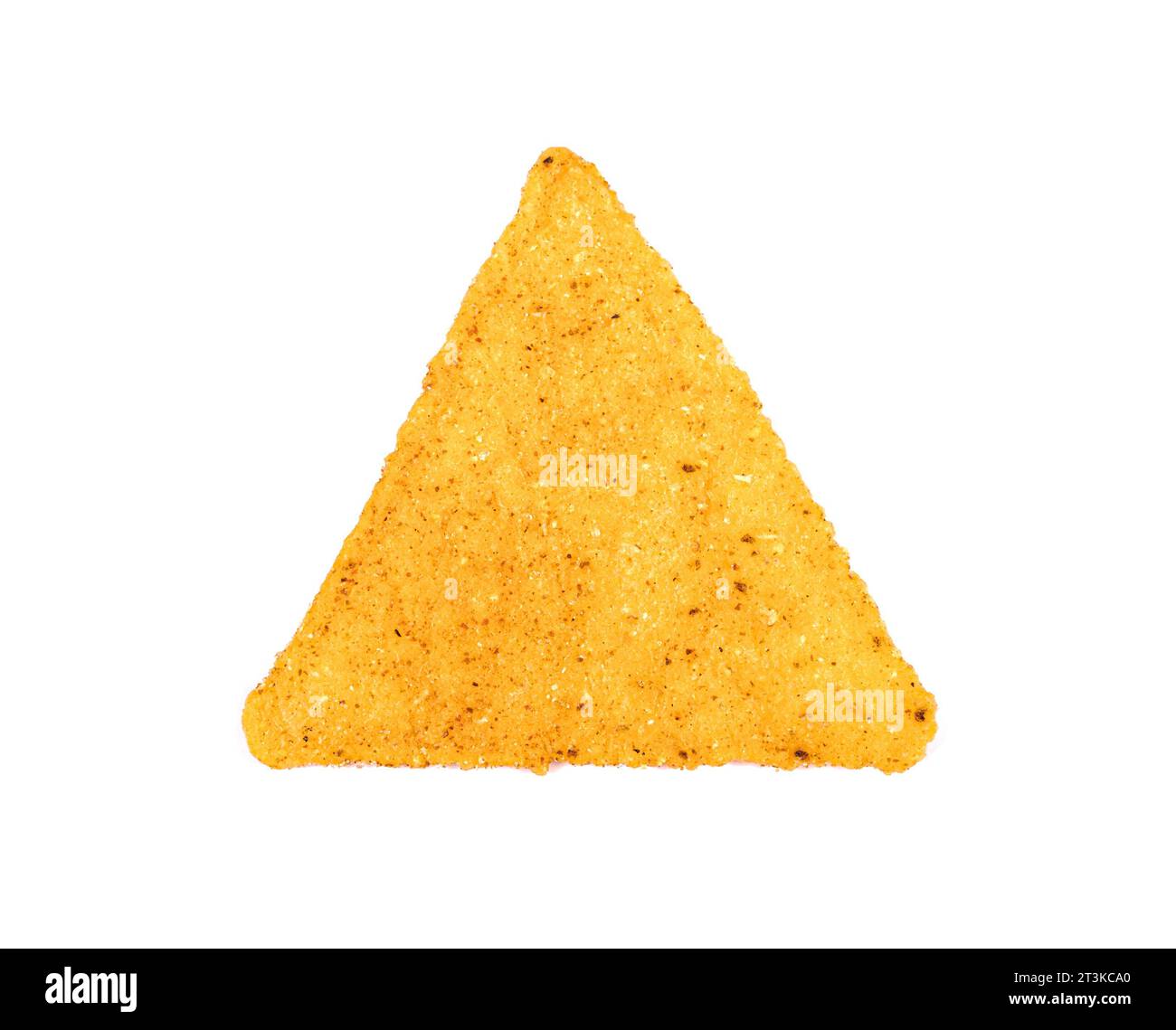 single nacho chip on white background Stock Photo - Alamy