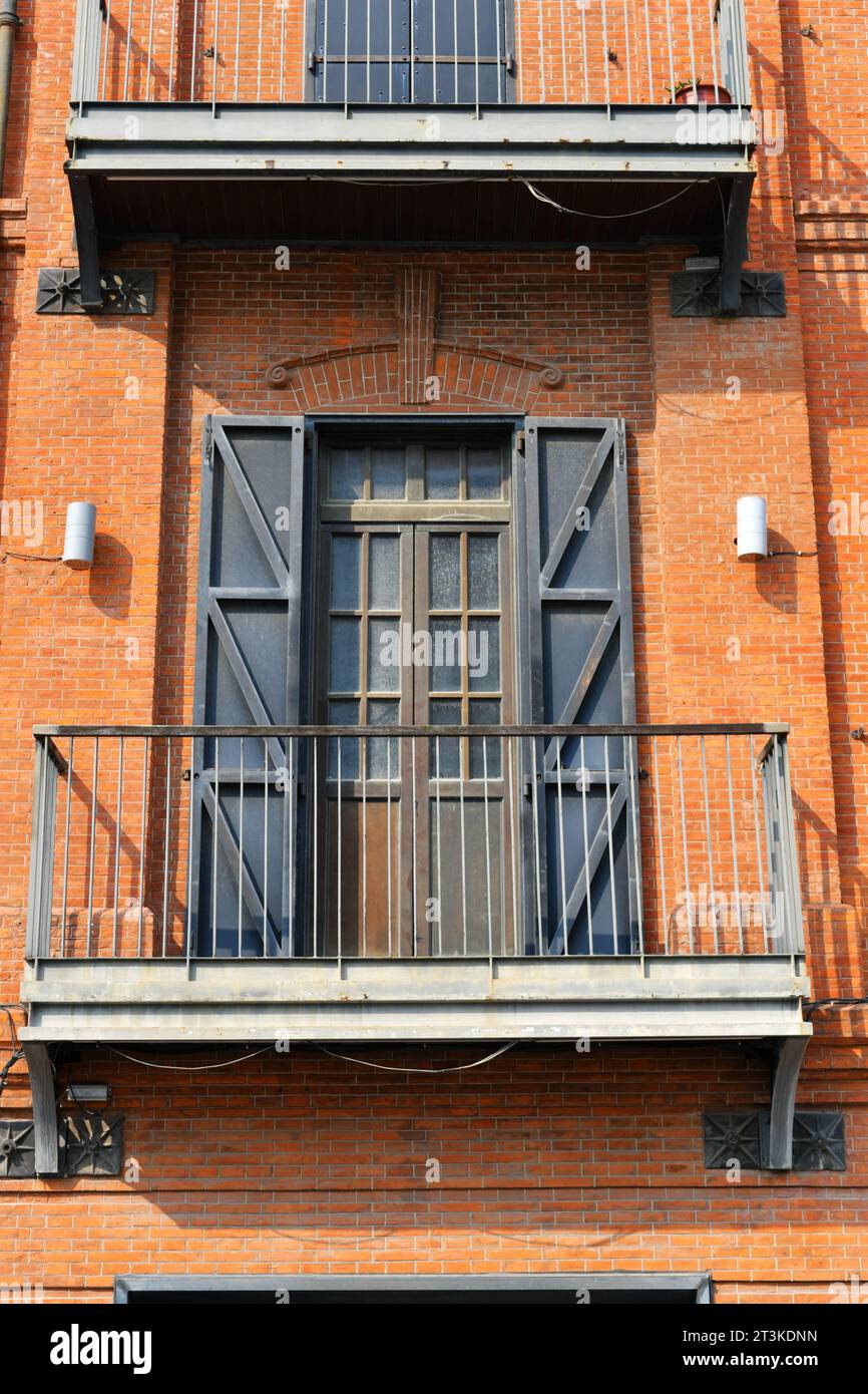 Photo of balcony on building exterior Stock Photo - Alamy