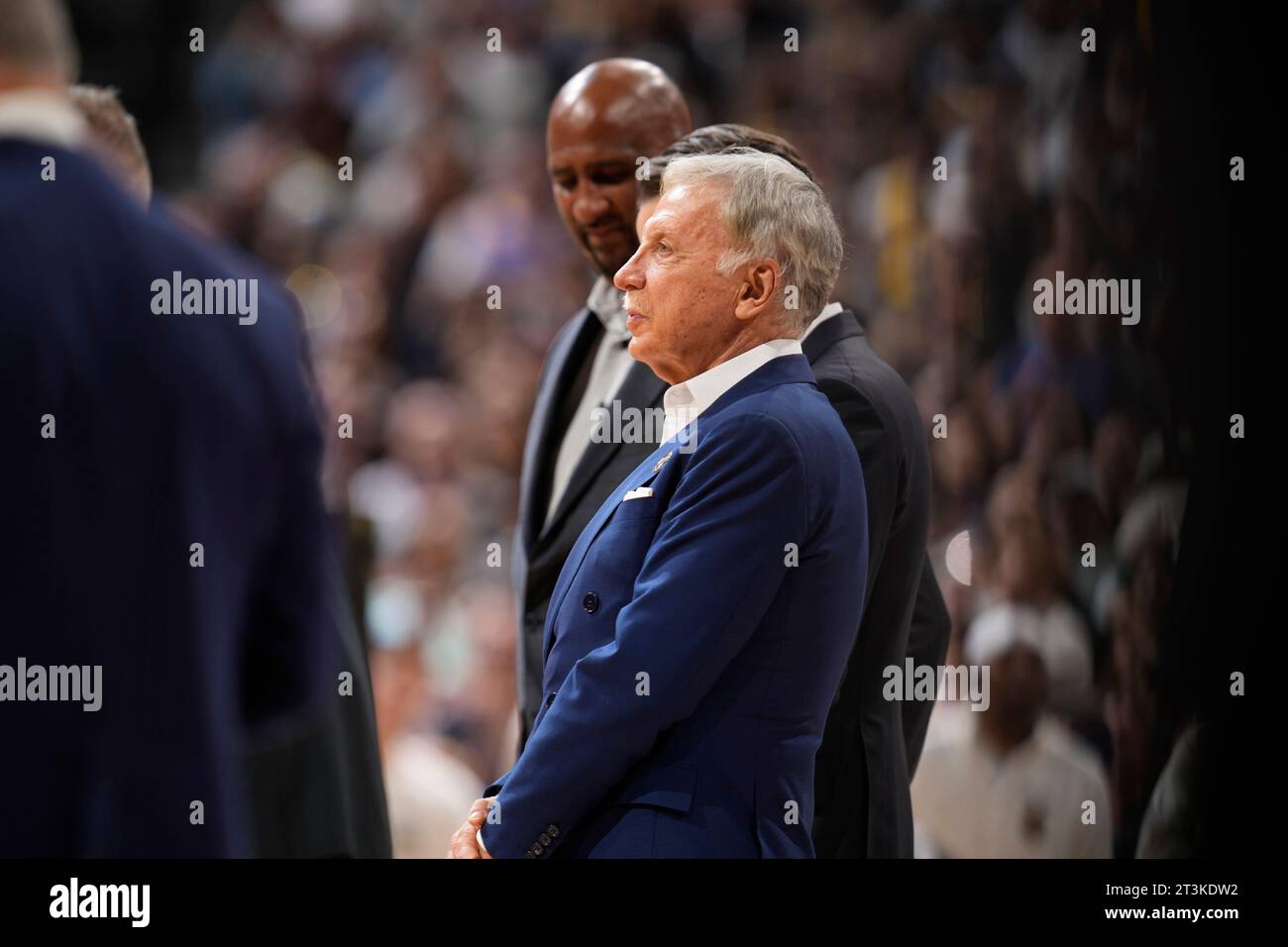 Denver Nuggets owner E. Stanley Kroenke before the first half of an NBA ...