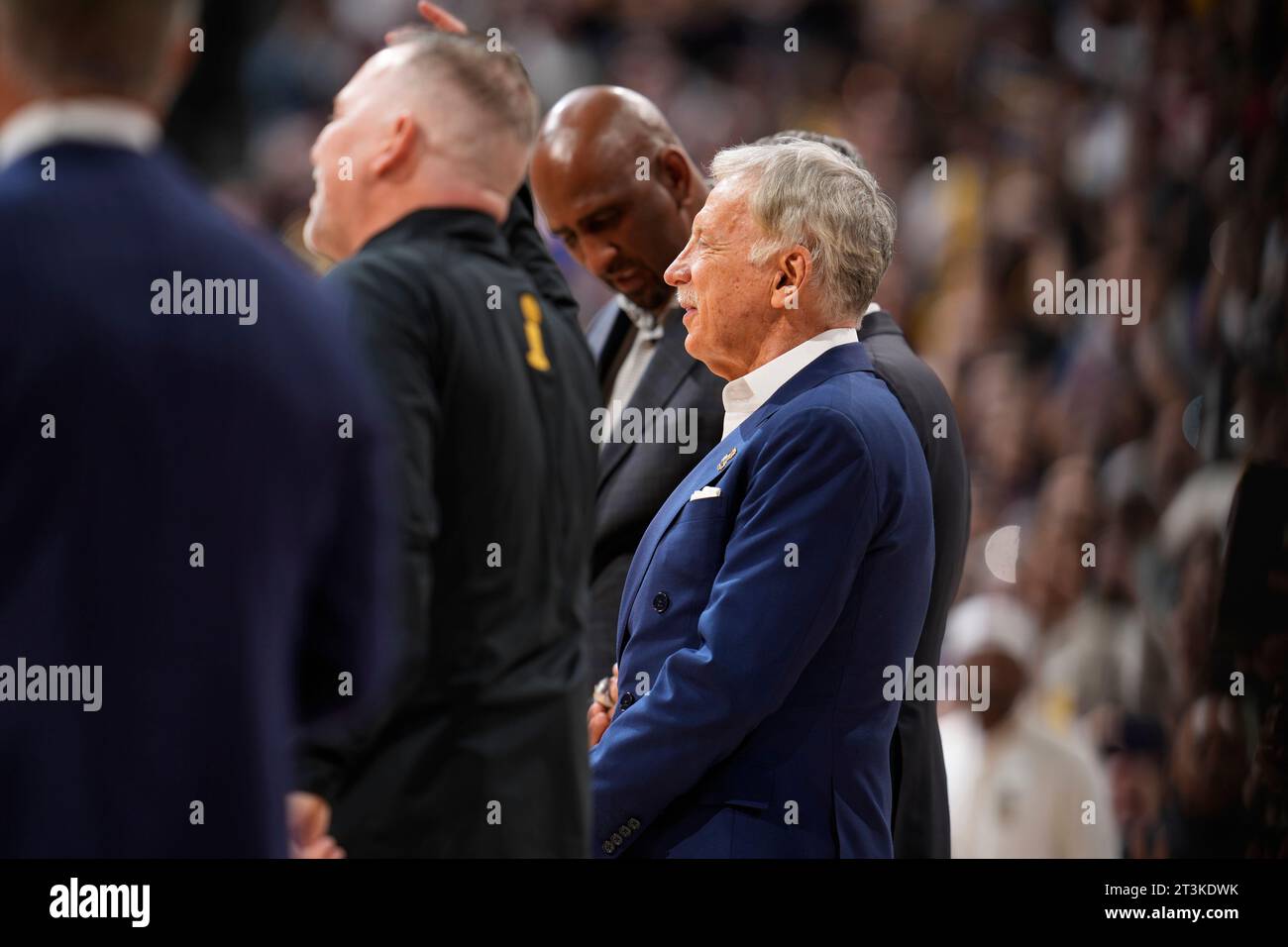 Denver Nuggets owner E. Stanley Kroenke before the first half of an NBA ...