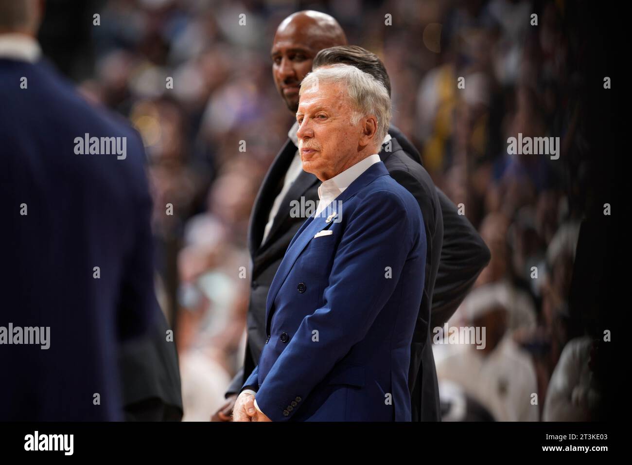 Denver Nuggets owner E. Stanley Kroenke before the first half of an NBA ...