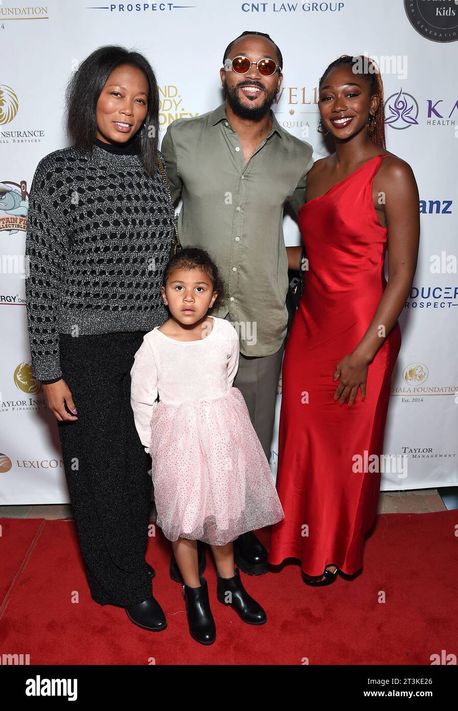 Hollywood, USA. 25th Oct, 2023. Romeo Miller and family arriving to the ...