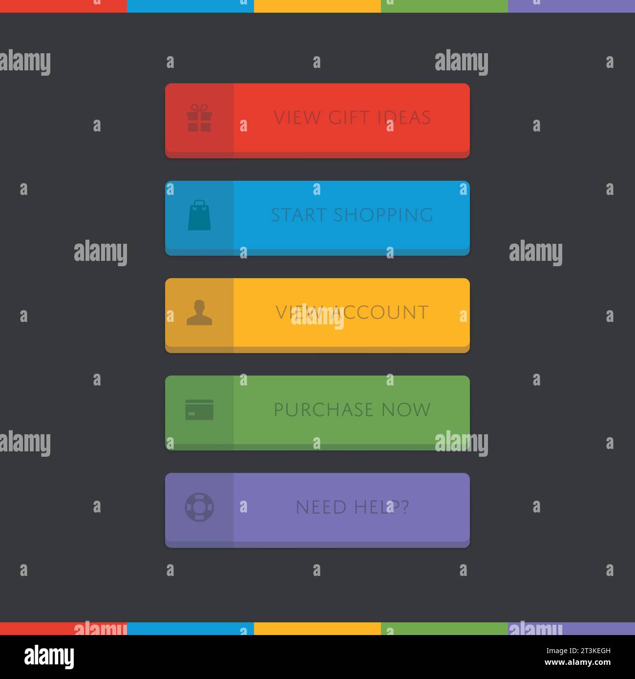 3d Call To Action Button Set Royalty Free Vector Image Stock Vector