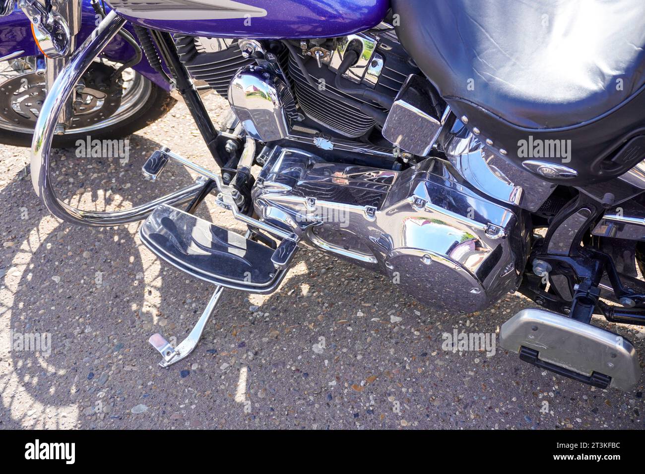 motorcycle close-up from different sides, separate parts of the ...