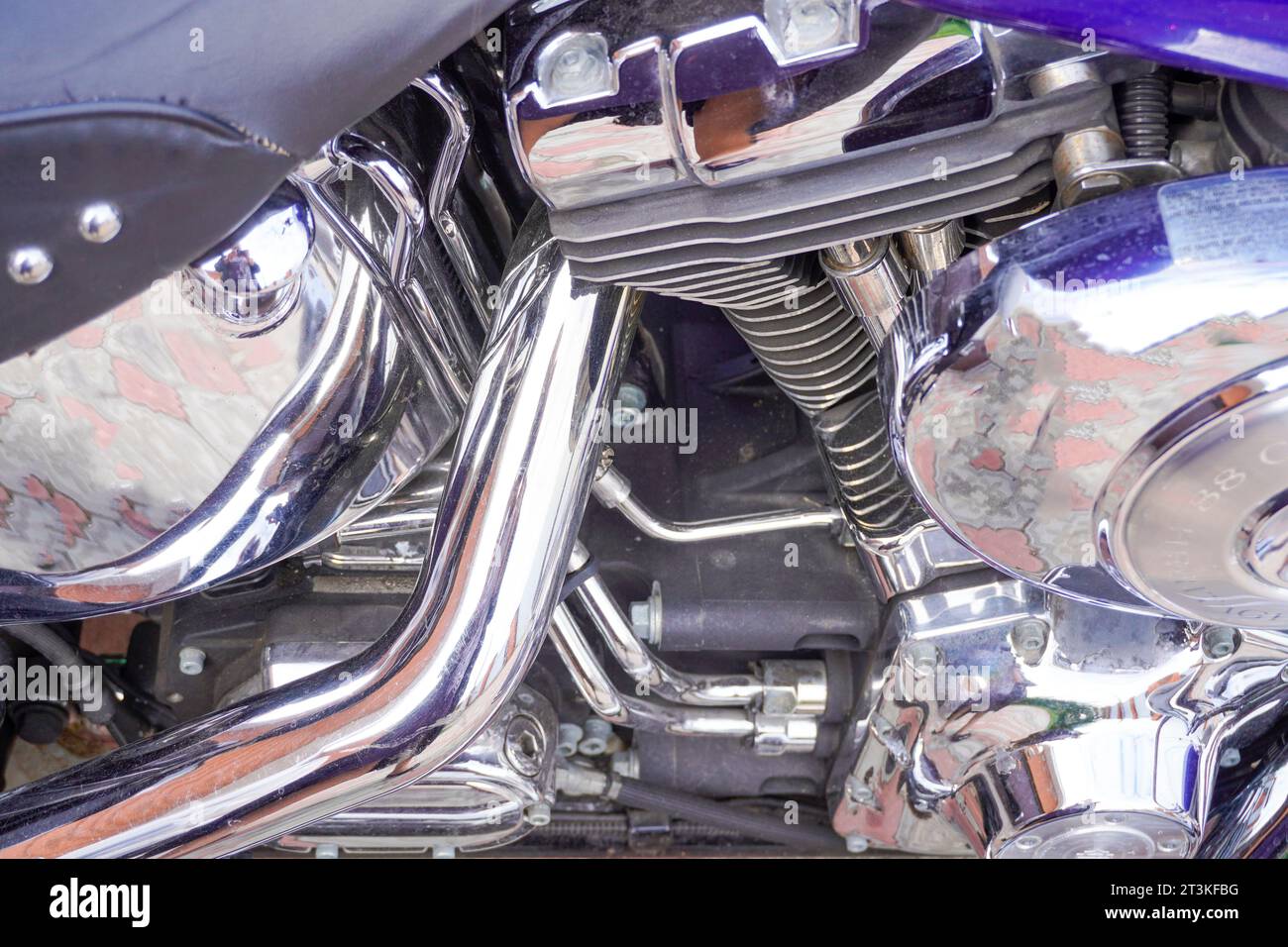 motorcycle close-up from different sides, separate parts of the ...