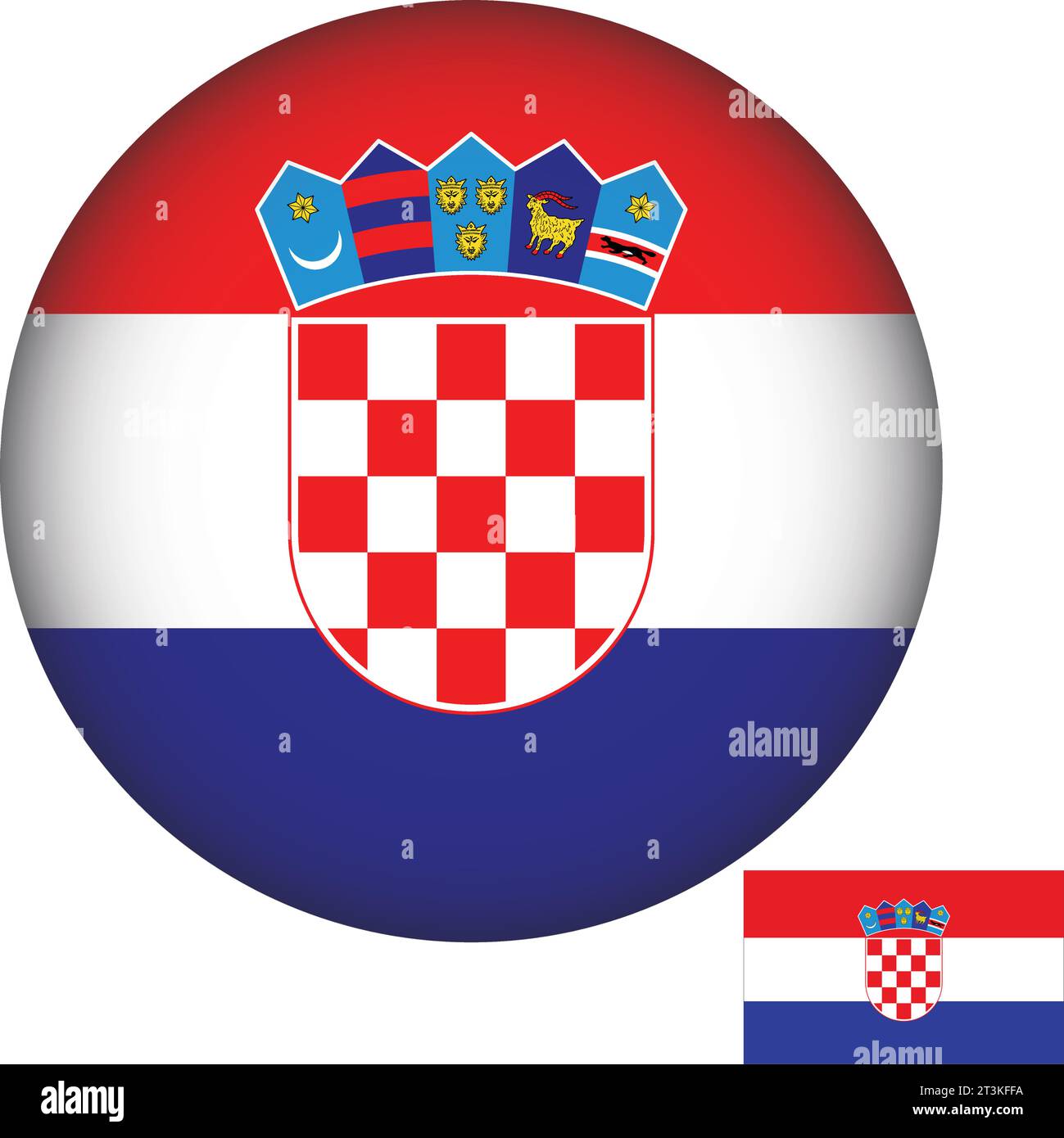 Croatia Flag Round Shape Stock Vector Image & Art - Alamy