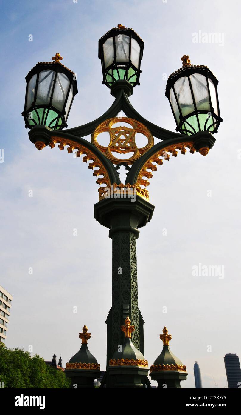 Photo of street lights on the roadside in London, England Stock Photo ...