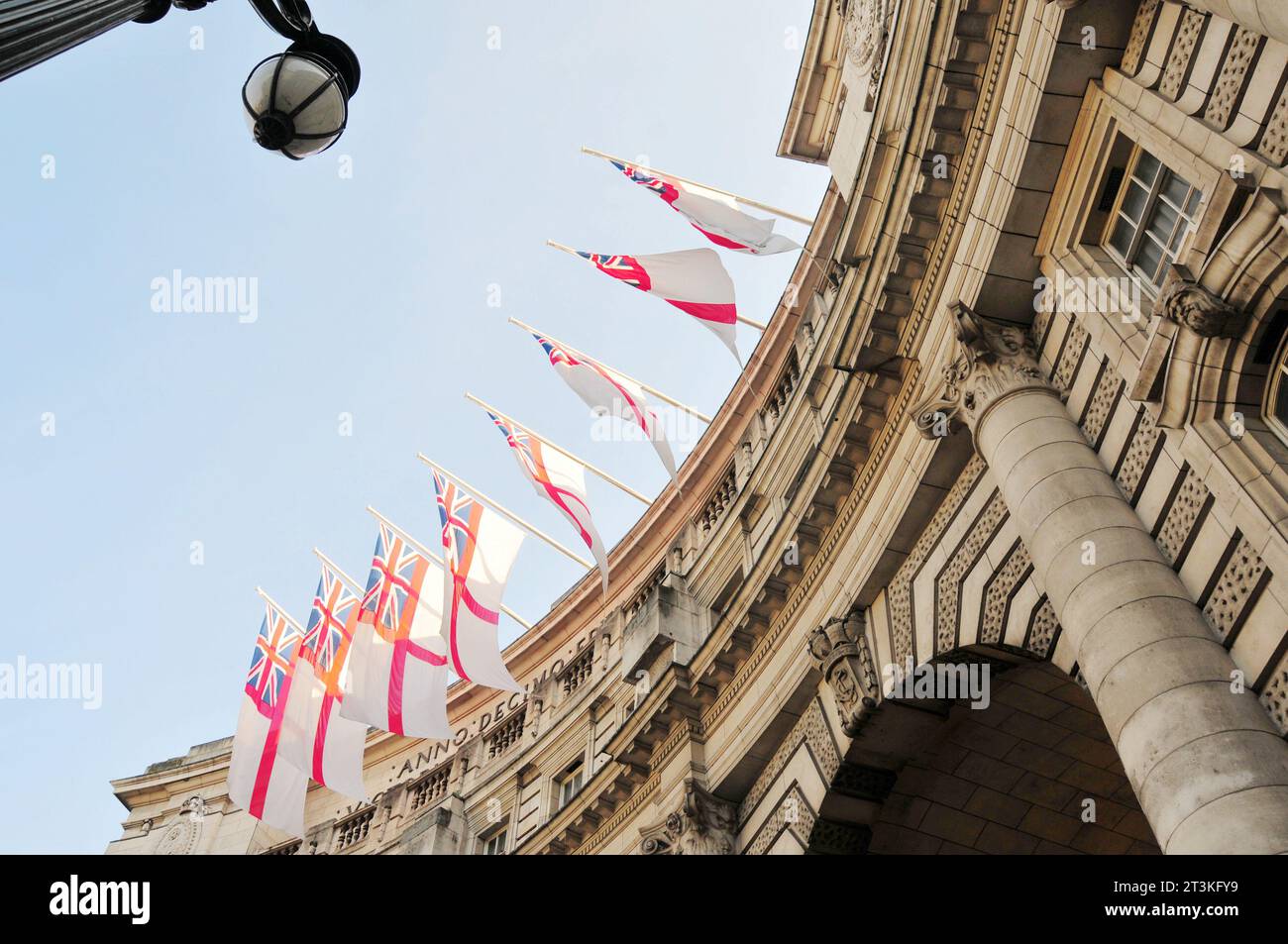Photo of A row of English flags on buildings in London, England Stock ...