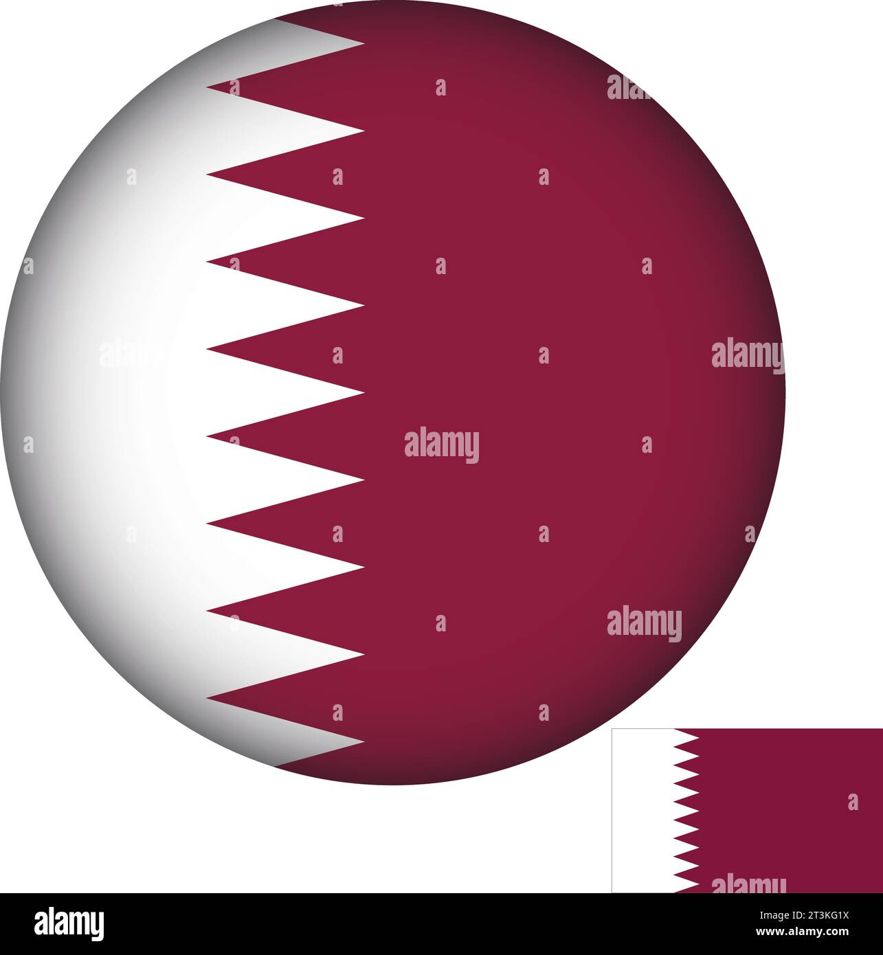 Qatar Flag Round Shape Stock Vector Image & Art - Alamy