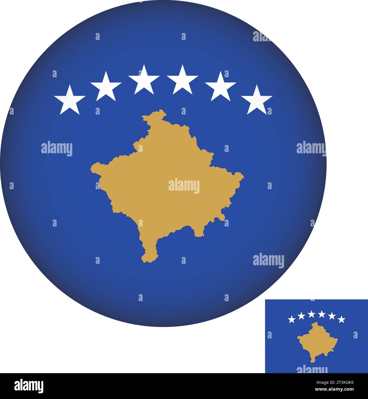 Kosovo flag 3d circle hi-res stock photography and images - Alamy