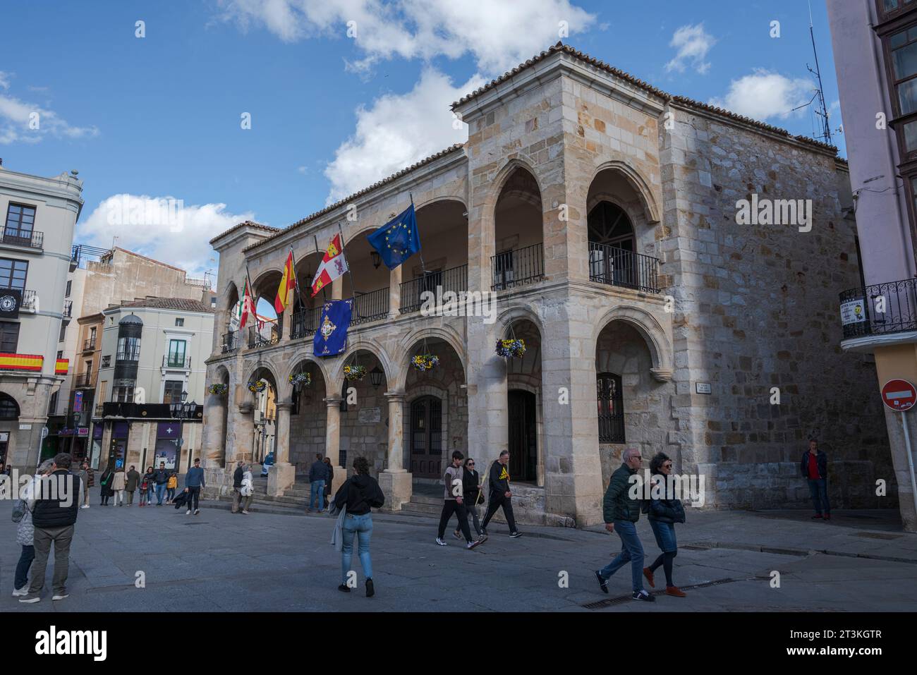 Old Town Hall of Zamora, Spain. The current building was built at the ...