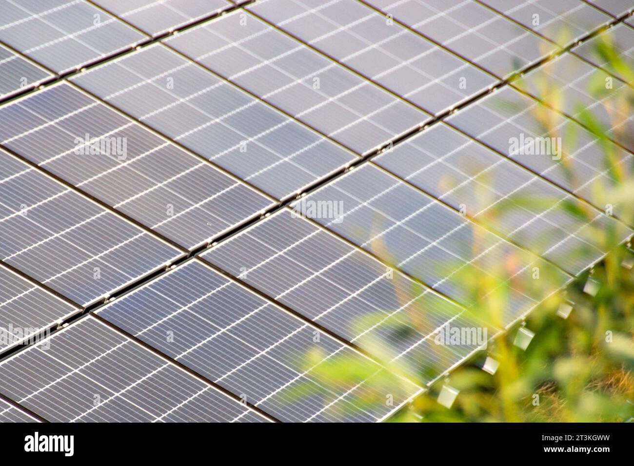 Solar power energy on the roof to a standard house. Solar power panels ...